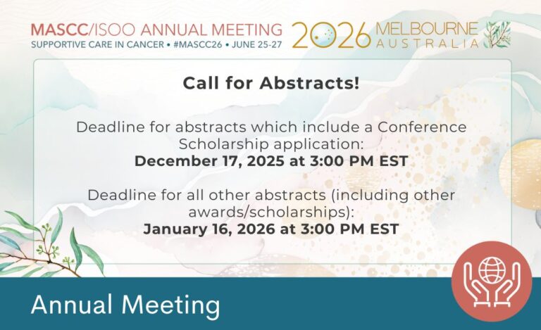 Call for Abstracts for the 2026 Annual Meeting - MASCC